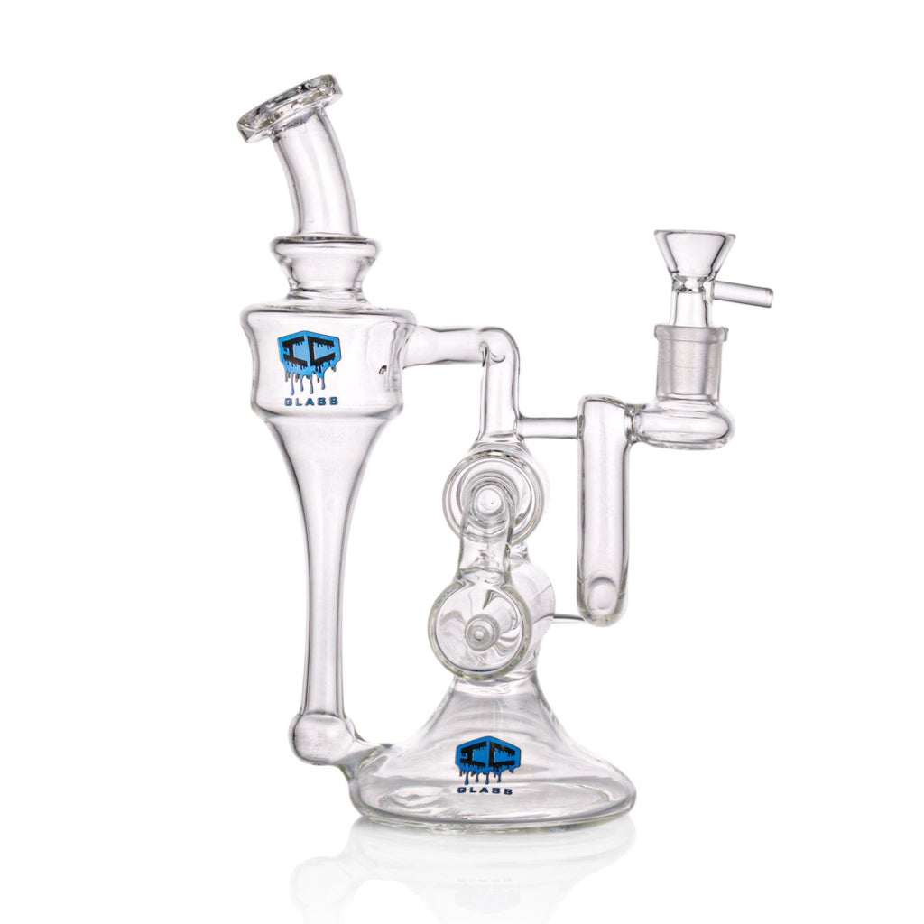 IC Glass - Double Chamber with Conical Recycler | 9" Clear Glass
