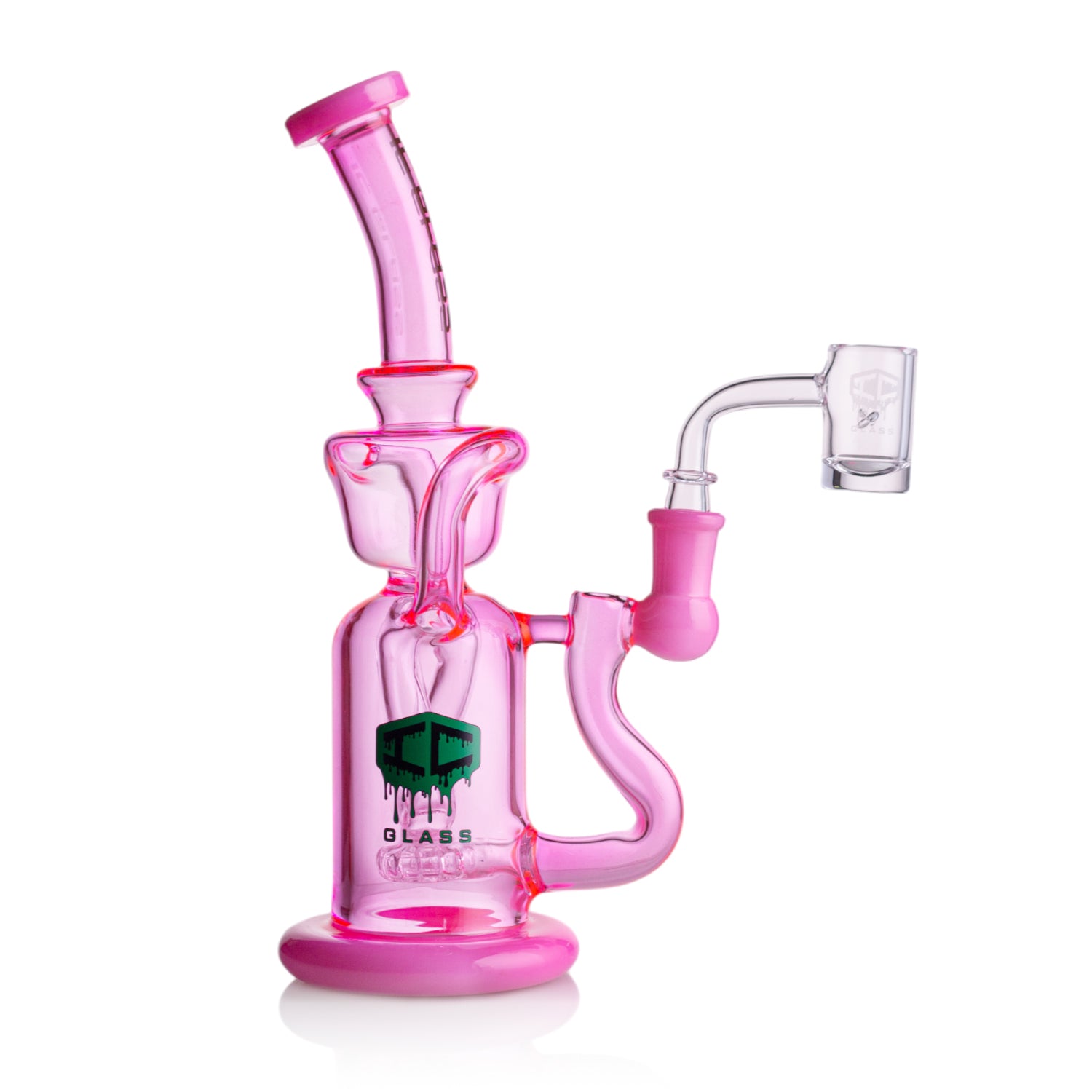IC Glass - Neon Colors Recycler with Perc | Auto Spinner IC Banger | M