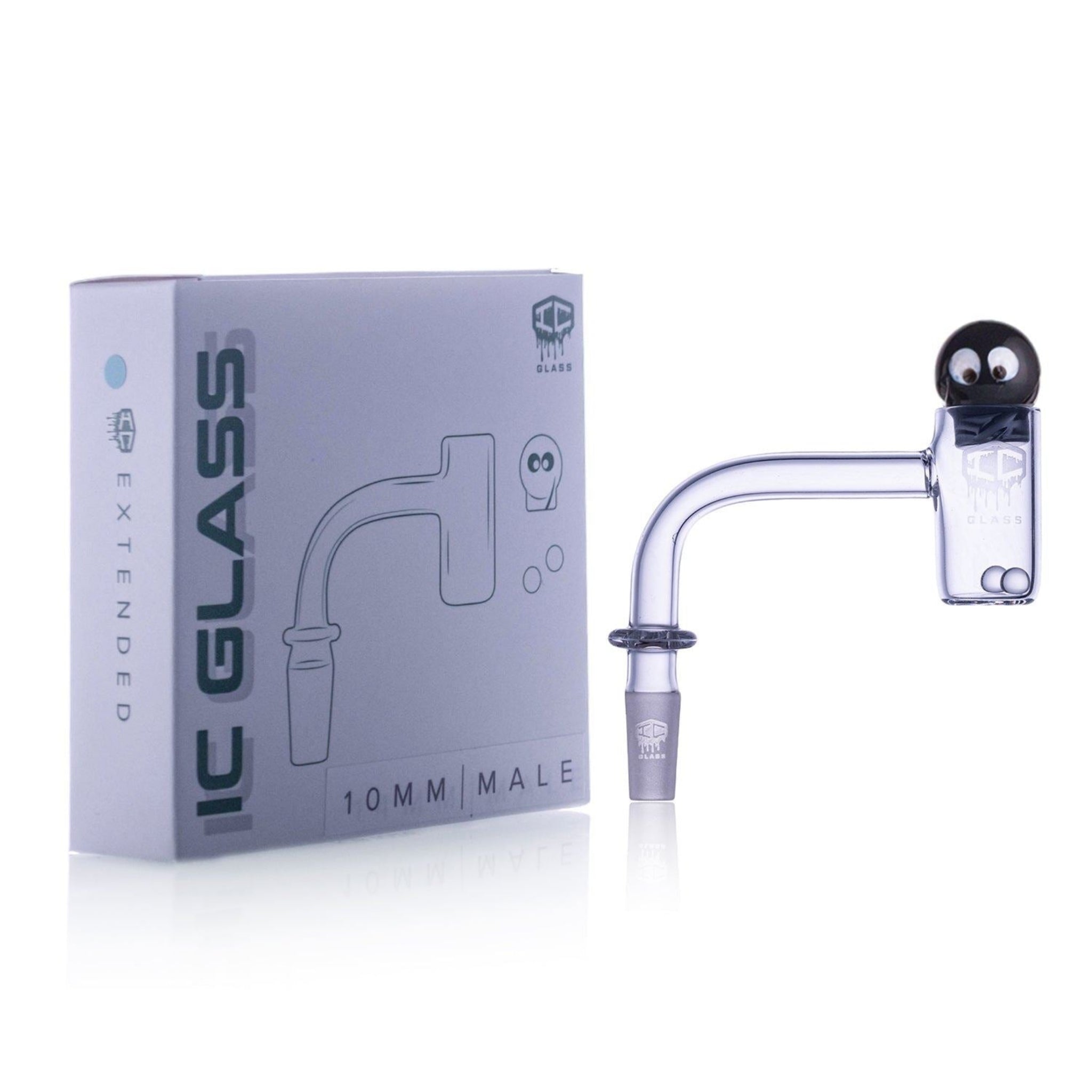 Extended 10mm Quartz Banger – 90° Male Joint | IC Glass