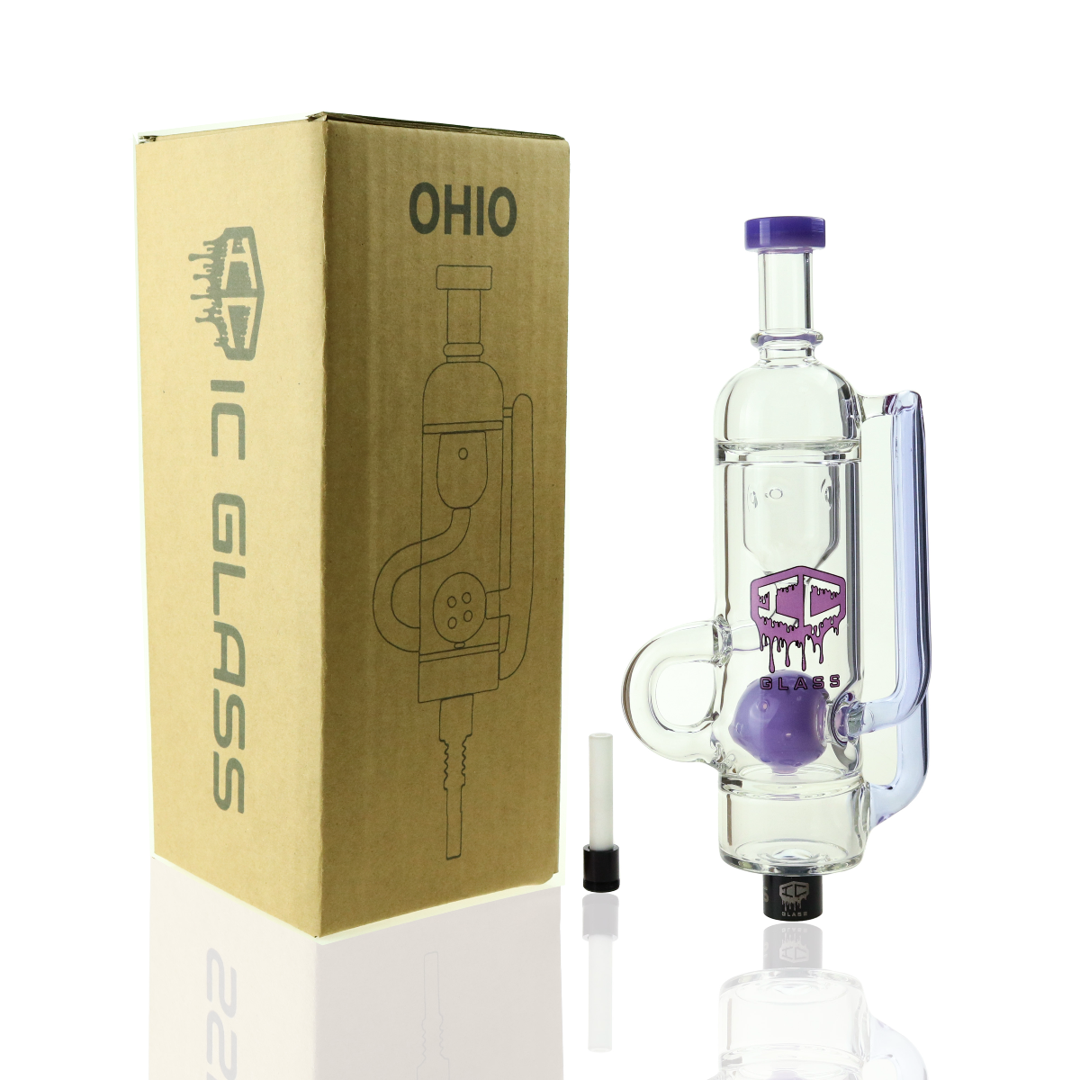 IC Glass - OHIO| Nectar collector with ball perc | Includes 6 Accessor